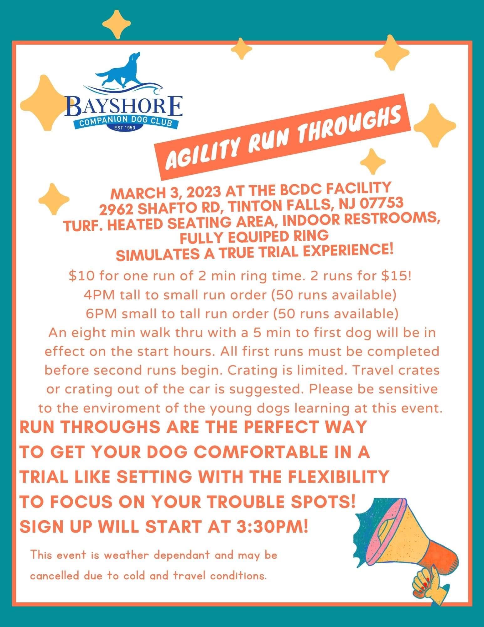 Agility Run Throughs